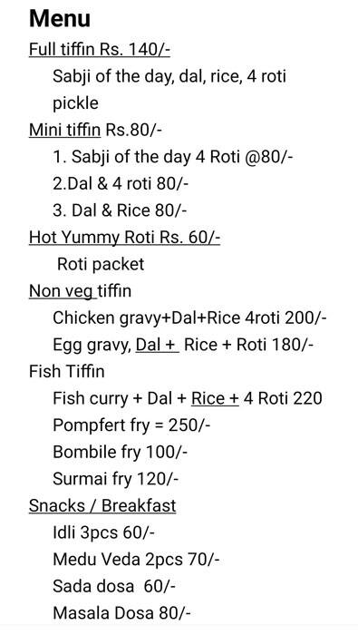 Menu of Riz's Kitchen, Goregaon East, Mumbai