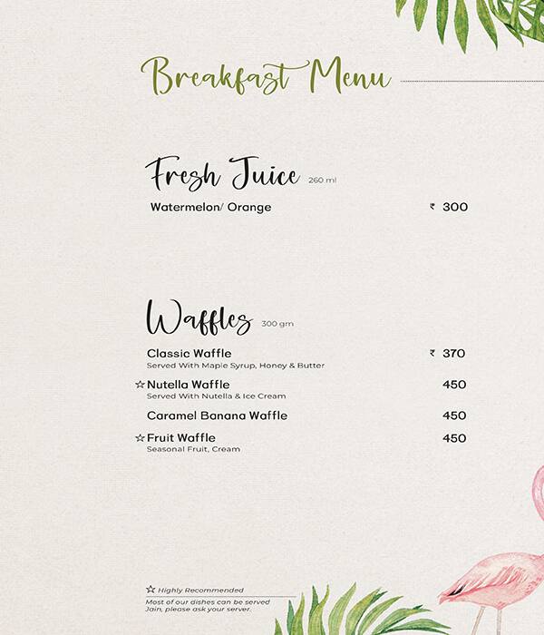 Menu of Kaffa Coffee Roasters, Vastrapur, Ahmedabad