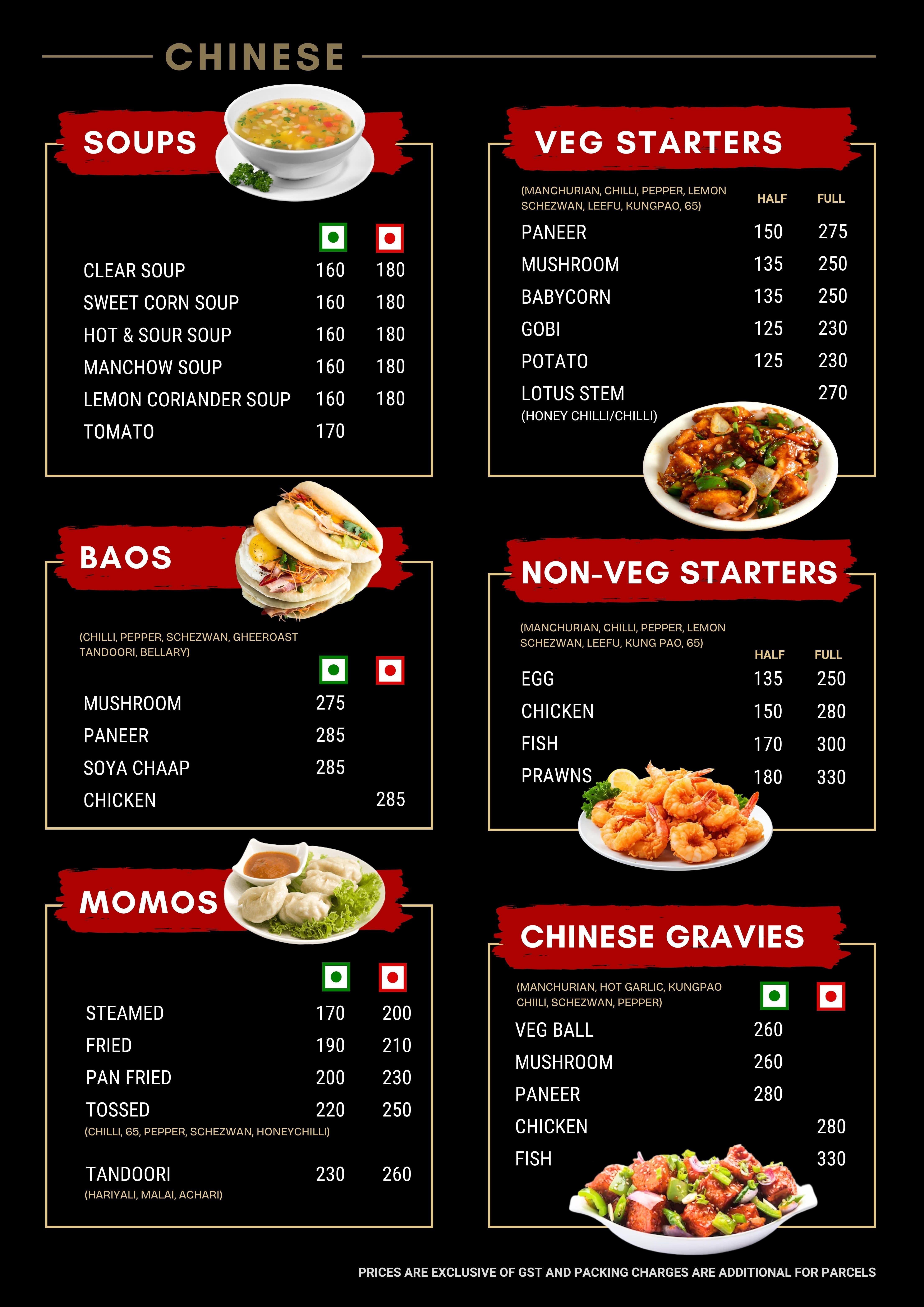 Menu of Agni Sagar, Seshadripuram, Bangalore