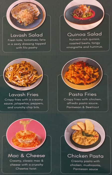 Menu of Lavash, Al Safa, Dubai