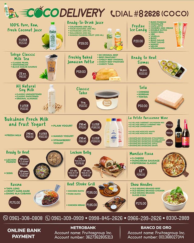 Menu at Pan de Manila, Pasig, Strata 100