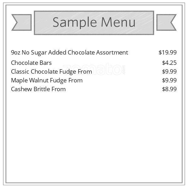 Menu at Rocky Mountain Chocolate Factory desserts, Vaughan, 1 Bass Pro ...