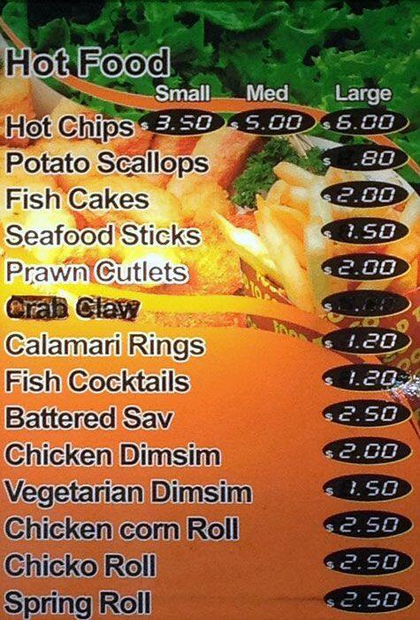 Menu at Ethics Cafe, Penrith