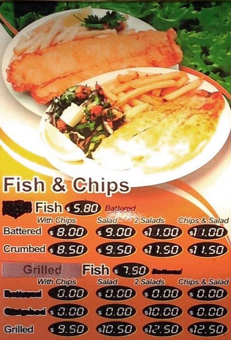 Menu at Ethics Cafe, Penrith