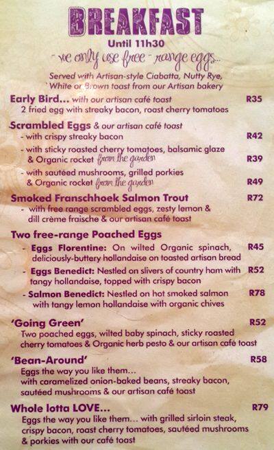 Love Food Cafe Menu, Menu for Love Food Cafe, Jeffreys Bay, Eastern ...