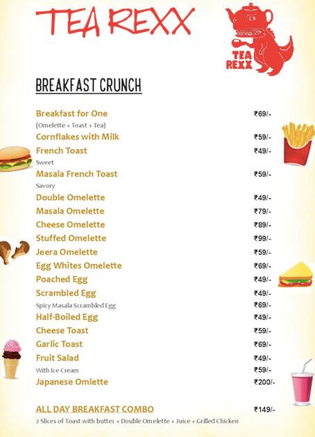 Tea Rexx Menu, Menu for Tea Rexx, HSR, Bangalore - Zomato