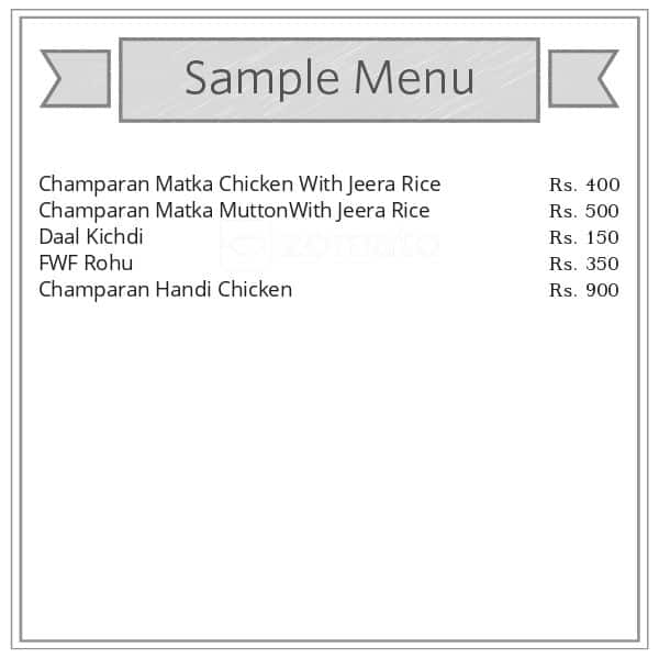 Menu of Champaran Chicken & Mutton, 4 Bungalows, Mumbai