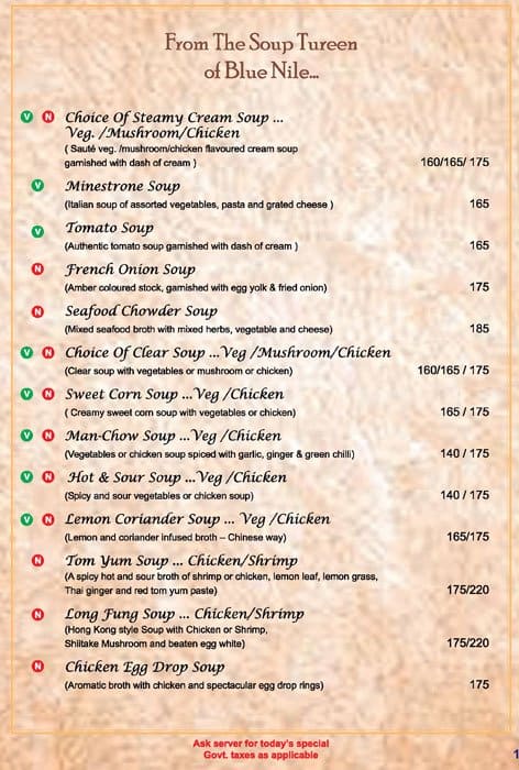 Blue Nile Menu, Menu for Blue Nile, Chinar Park, Kolkata - Zomato