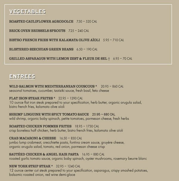 Menu at Nordstrom Ebar Artisan Coffee, Palo Alto