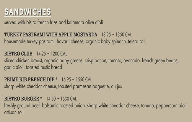 Menu at Nordstrom Ebar Artisan Coffee, Palo Alto