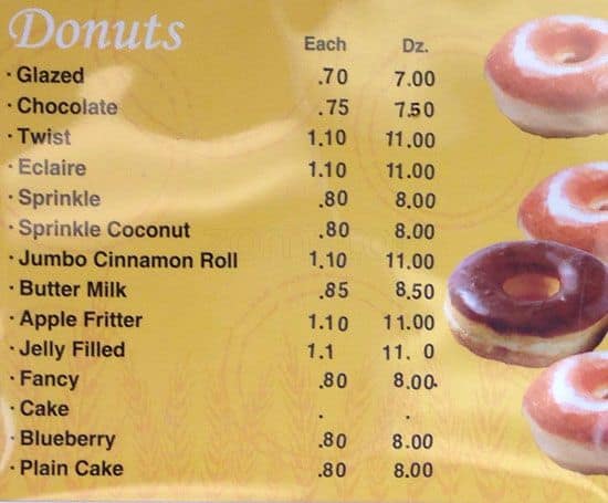 Menu at Happy Donut Shop, Fort Worth, 109 Roberts Cut Off Rd