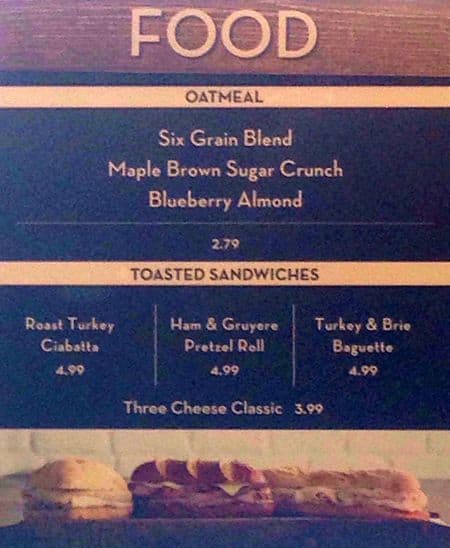 Menu at Caribou Coffee restaurant, Charlotte, 100 N Tryon St Suite 270