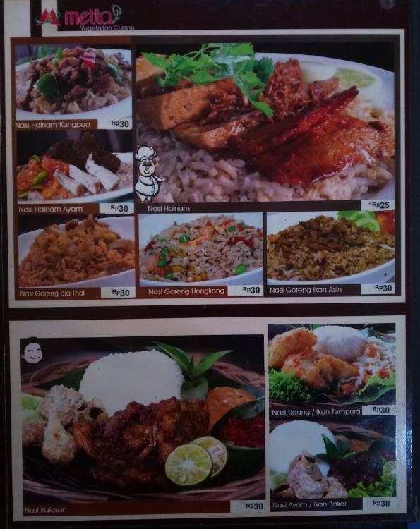 Metta Vegetarian Menu, Menu untuk Metta Vegetarian, Jelambar, Jakarta ...