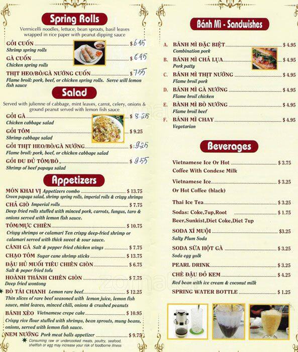 Menu at New Sandy's Cafe & Deli, San Francisco