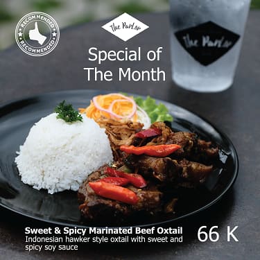 Menu at The Parlor cafe, Bandung