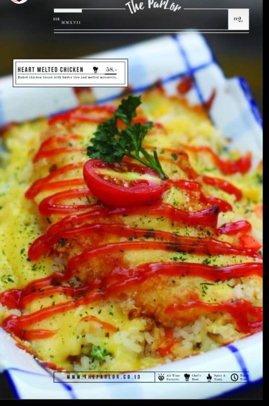 Menu at The Parlor cafe, Bandung