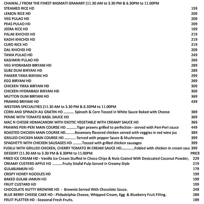 Menu at Namaste Chef by Asian Wok & Grill, Nashik