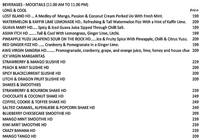 Menu at Namaste Chef by Asian Wok & Grill, Nashik