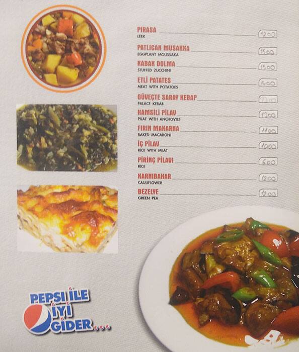 Menu at AKO Adapazari Islama Kofte, Istanbul, Yasa Cd. no:11