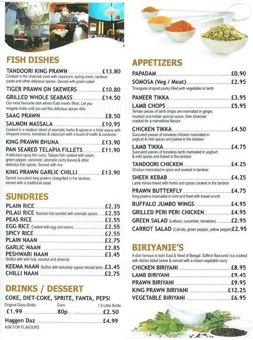 Menu at Riverside Lounge restaurant, London, 1 New River Avenue Muswell ...