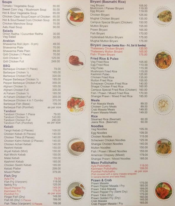 Hotel Campus Menu, Menu for Hotel Campus, Vadapalani, Chennai - Zomato