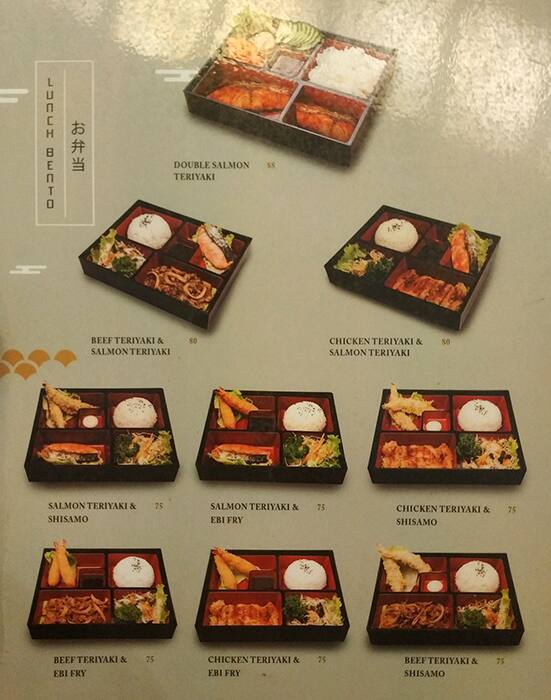 Menu at Sushi Tengoku restaurant, Jakarta, Jl. Radio Dalam Raya No.11 B