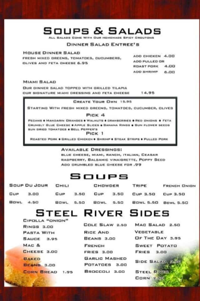 Menu at Whiskey River Pub and Grill, Rochester