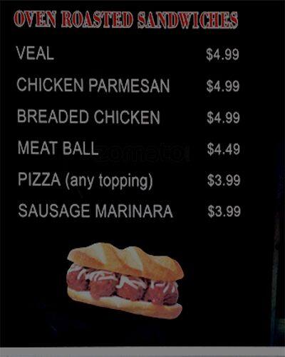 Menu at Mount Royal Pizza pizzeria, Burlington