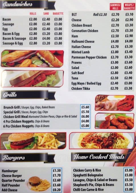 Menu at Fresh Waters Loughton restaurant, Loughton