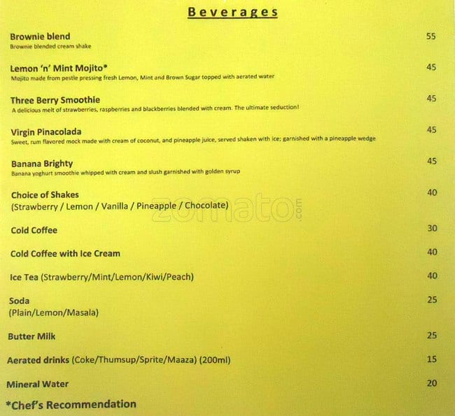 Menu at Italian Eatery, Ahmedabad