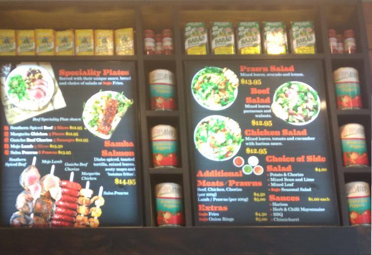 Menu at Fogo restaurant, Bondi Junction