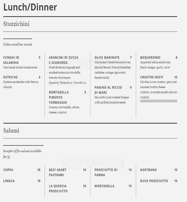 Coppa menu, Menu restauracji Coppa, South End, Boston - Urbanspoon/Zomato