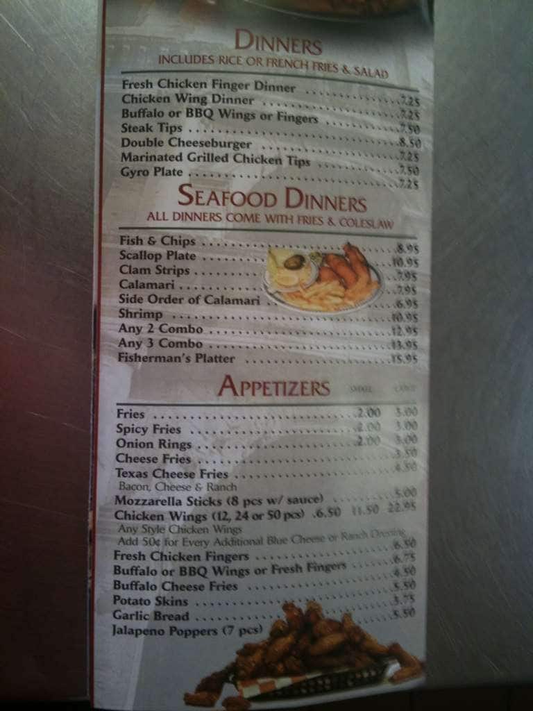 Menu at Grand Slam Pizza & Grill pizzeria, Pawtucket