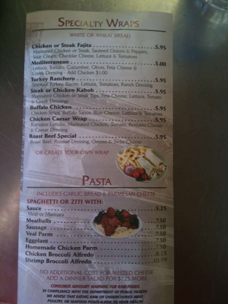 Menu at Grand Slam Pizza & Grill pizzeria, Pawtucket