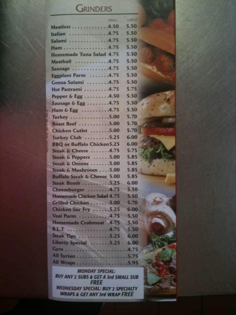 Menu at Grand Slam Pizza & Grill pizzeria, Pawtucket