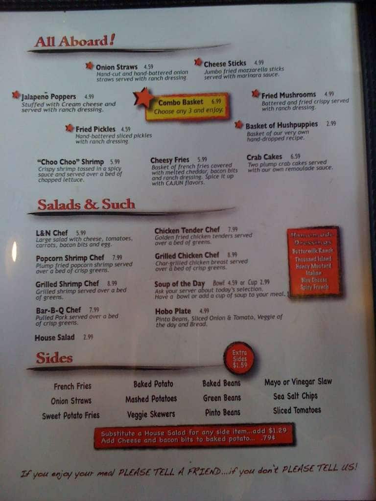 Menu at The Freight House Restaurant & Catering, Hartselle