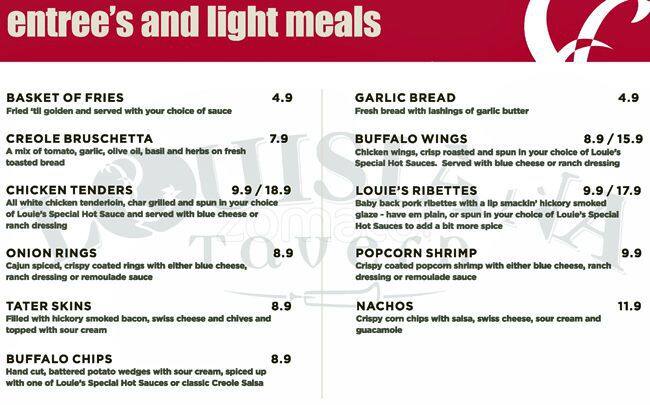 Menu at Louisiana Tavern, Elizabeth, Elizabeth Shopping Centre