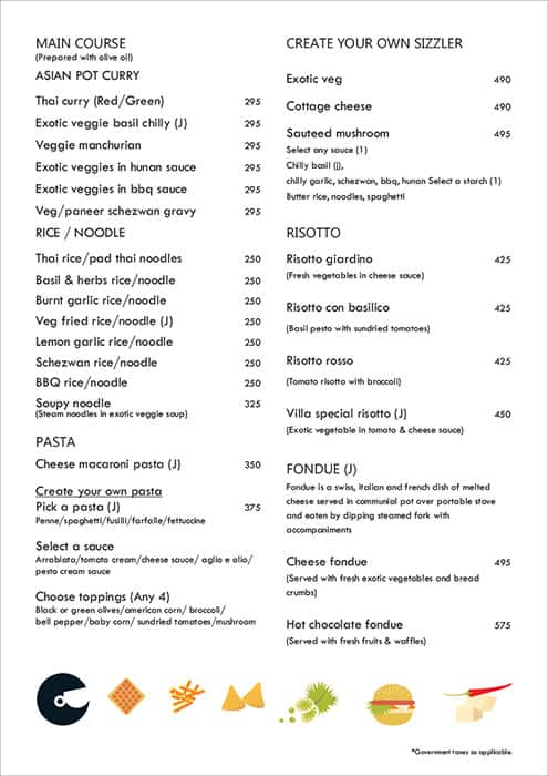 Menu at Tea Villa Café, Charni Road, Mumbai, Shop No. 1