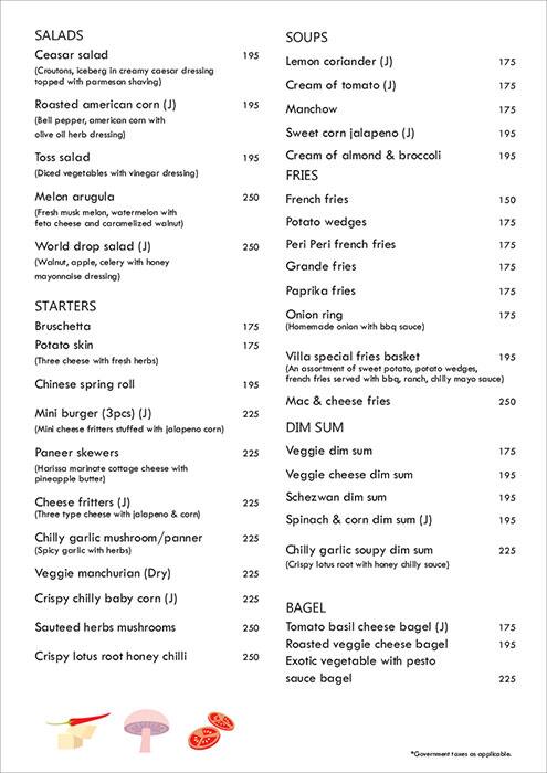 Menu at Tea Villa Café, Charni Road, Mumbai, Shop No. 1