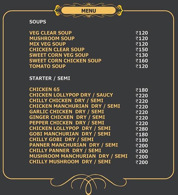 Menu of The Royale Biryani House, Saidapet, Chennai