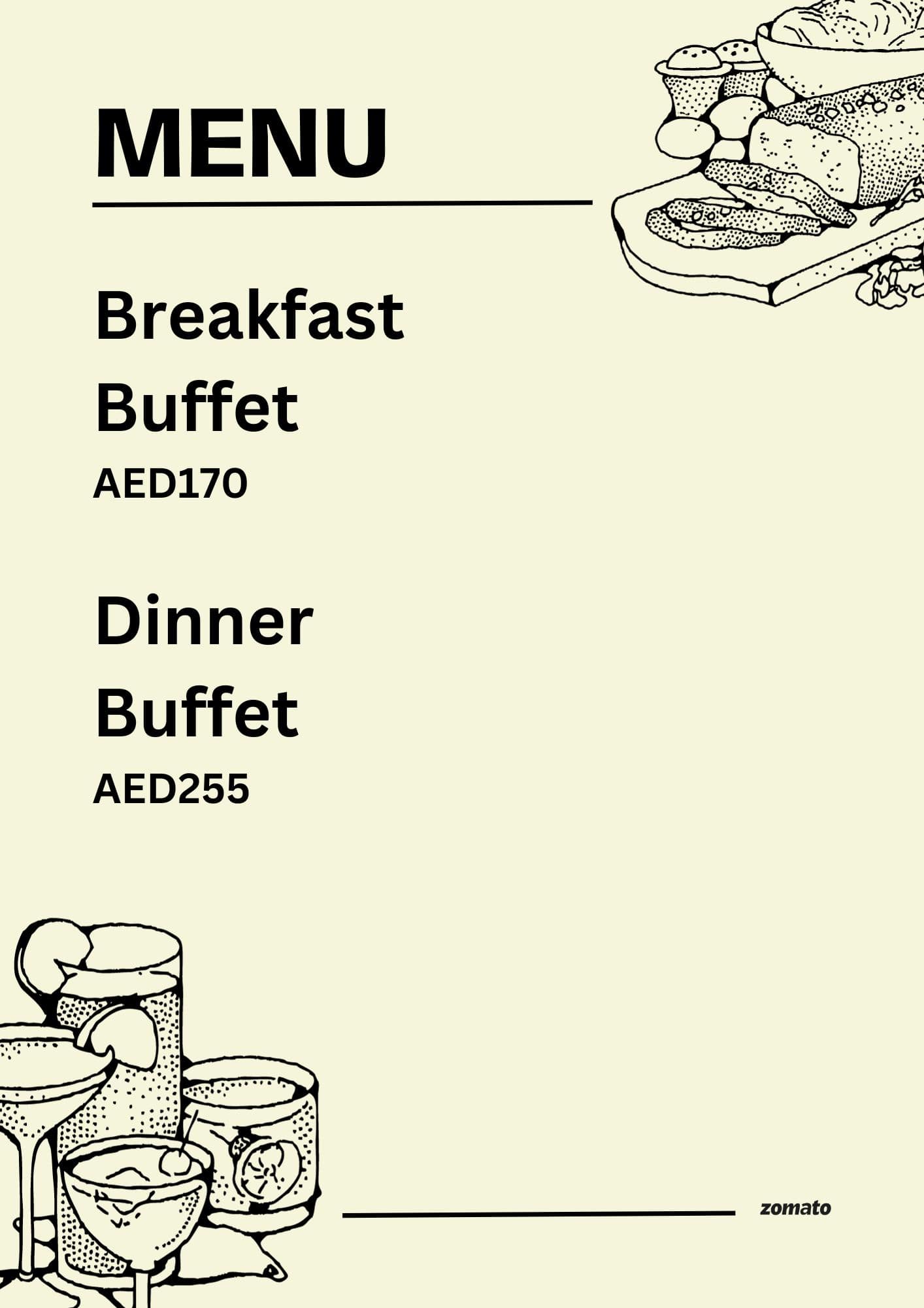 Menu of Saffron - Atlantis The Palm, Palm Jumeirah, Dubai