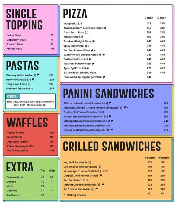 Menu at Food Adda Wakad, Pune