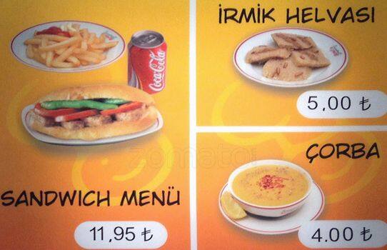 Carta del restaurante Sultanahmet Köftecisi, Estambul, Sapphire