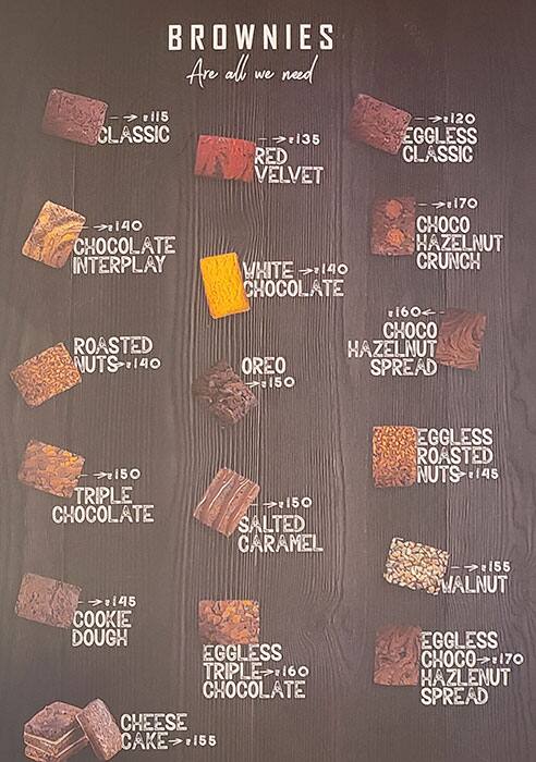 Menu at Brownie Heaven BSR Mall, Chennai
