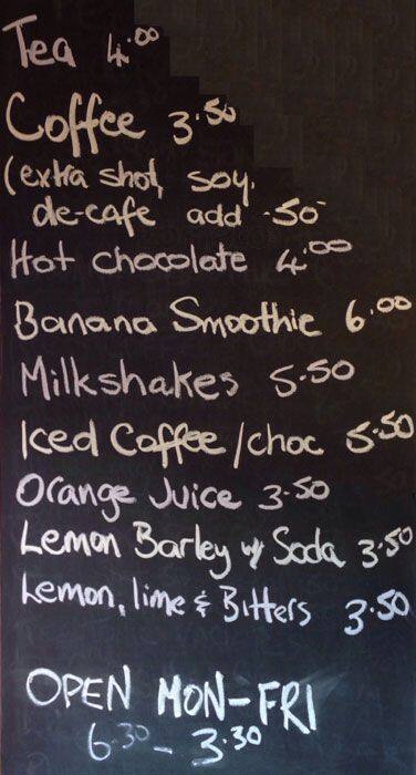 Menu at Redbird Cafe, Abbotsford