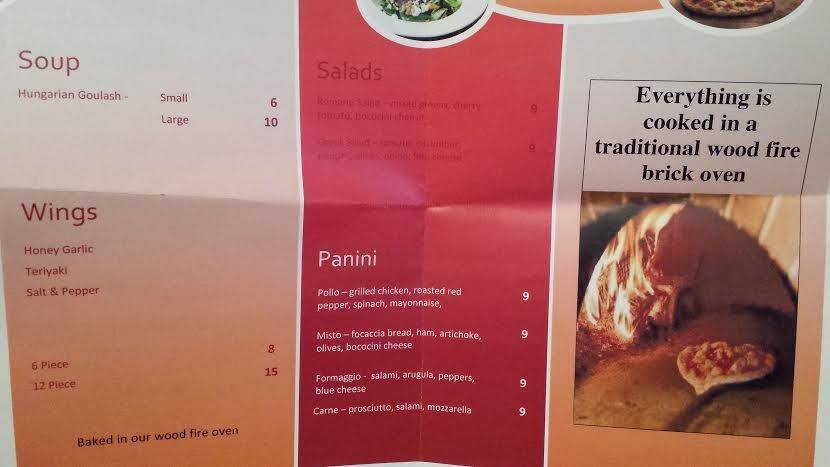 Menu at Pizzeria Romano, Saskatoon, 304 Stonebridge Blvd #50