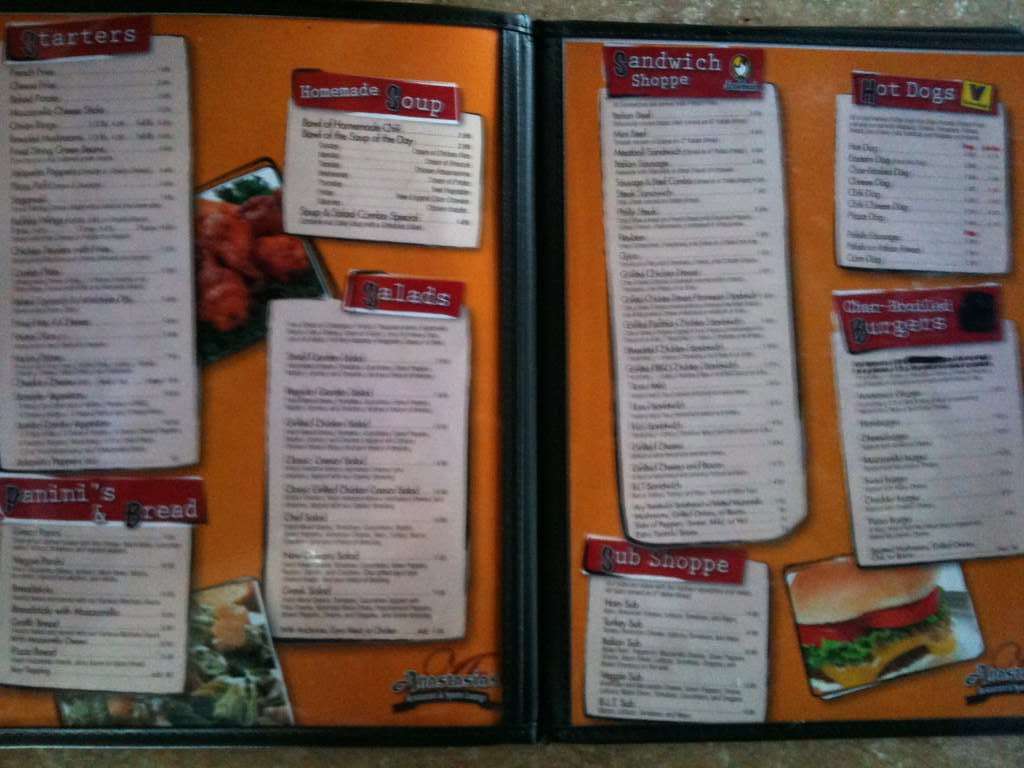 Menu at Anastasia's pub & bar, Antioch