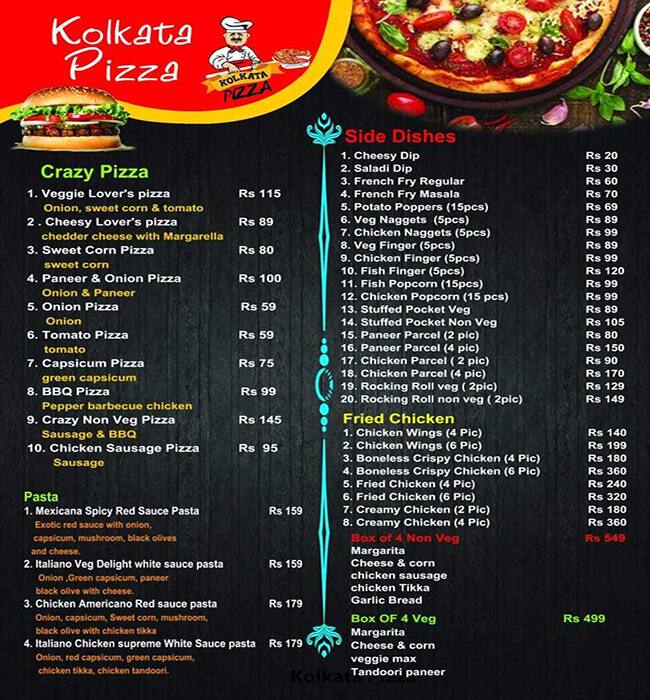 Menu at KOLKATA PIZZA, Kolkata, 6C