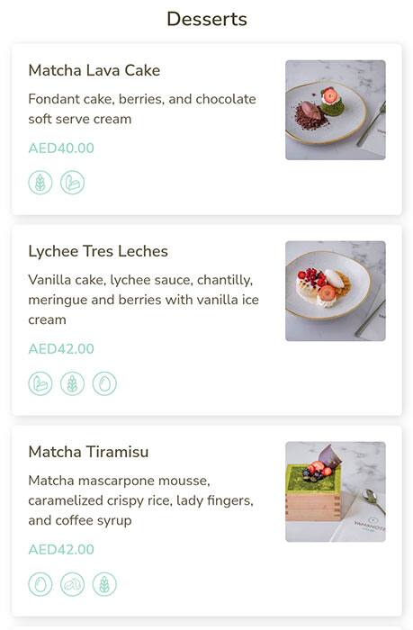 Menu at Yamanote Atelier Al Ferdous 2 cafe, Dubai, AL FERDOUS 2 SHOP 1 ...