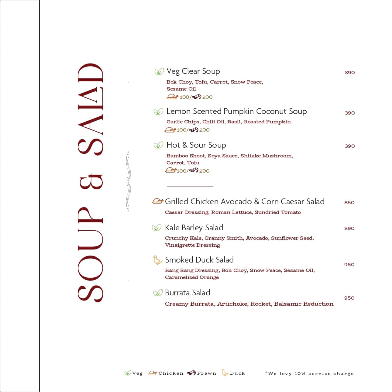 Menu of Belisario, Connaught Place, New Delhi